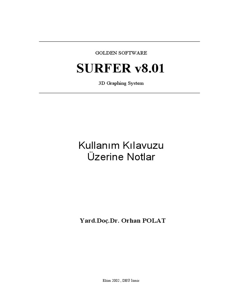 Surfer Ders Notu PDF | PDF