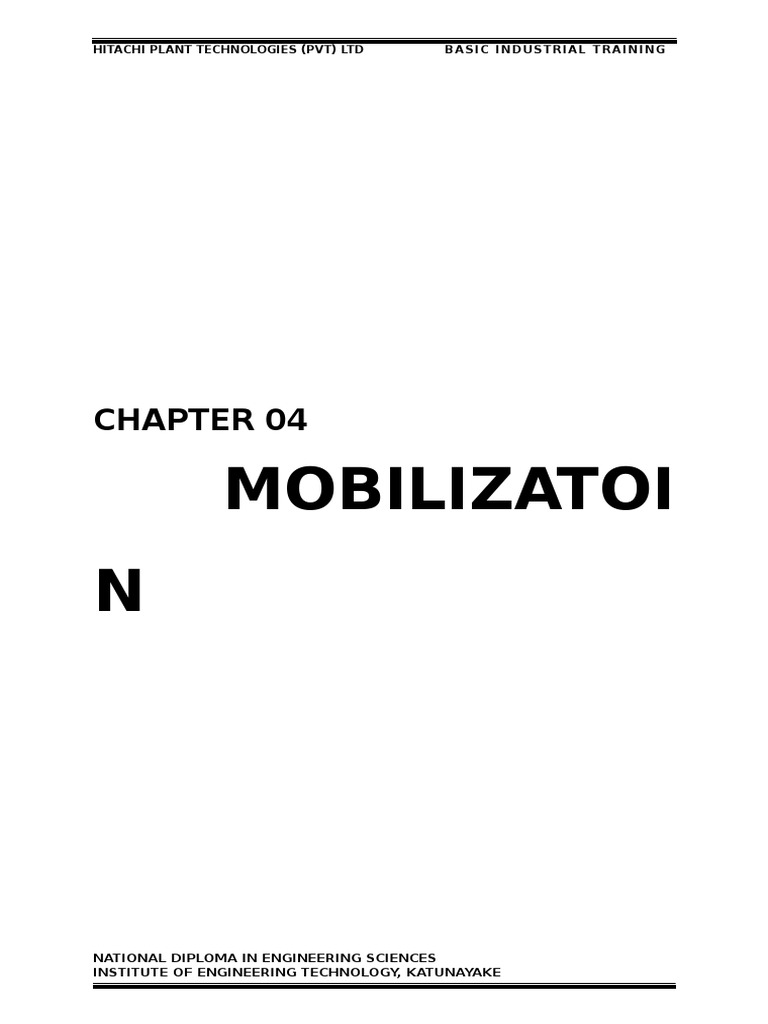 Mobilization | PDF | Institute Of Technology | Industries