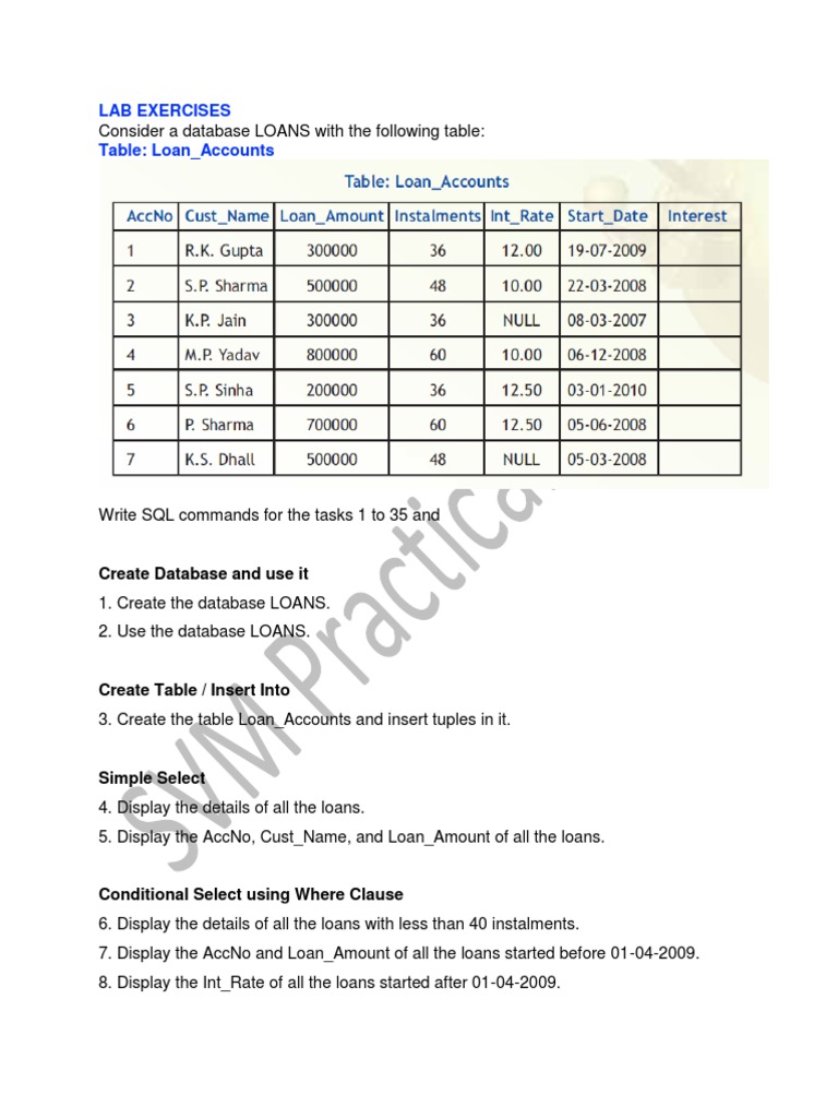 Practical Sheets MY SQL | Download Free PDF | Sql | Information Technology Management