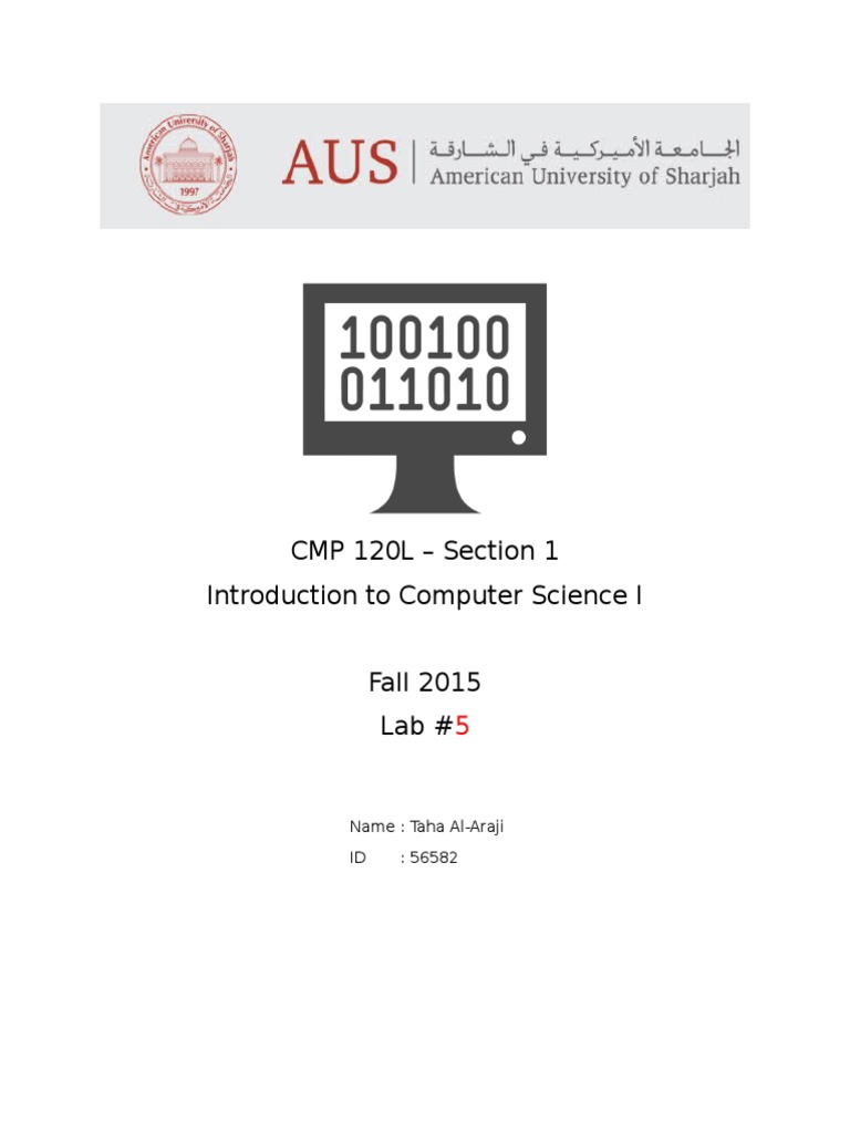 CMP 120L - Section 1 Introduction To Computer Science I Fall 2015 Lab # | PDF | Computers