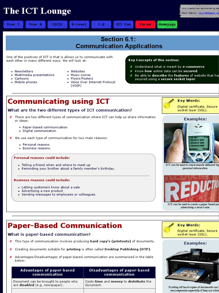 IGCSE ICT - Communication Applications | PDF | Voice Over Ip | Poster