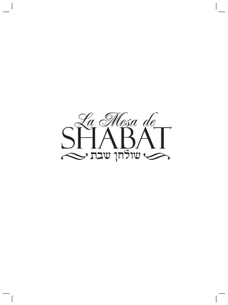 La Mesa de Shabat | PDF | Judios | Shabat