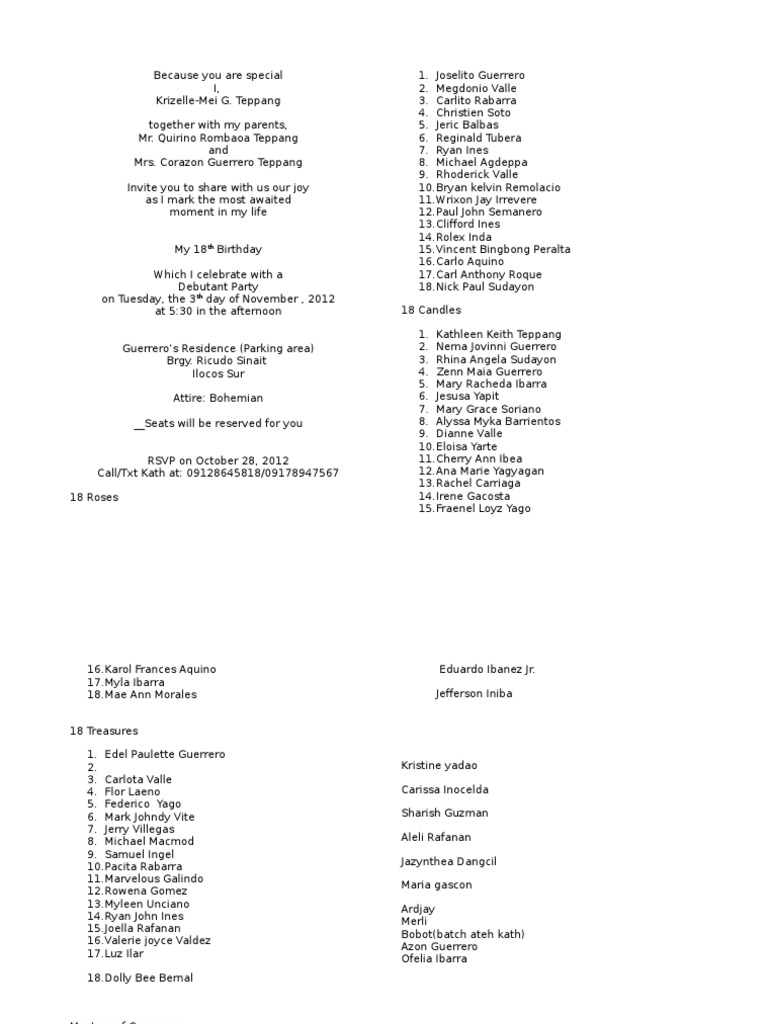 Debut Invitation | PDF