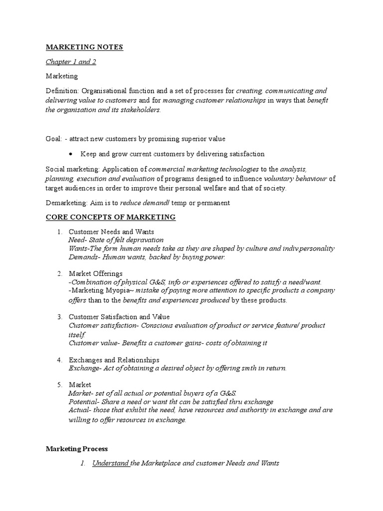 Marketing Notes | Brand | Marketing