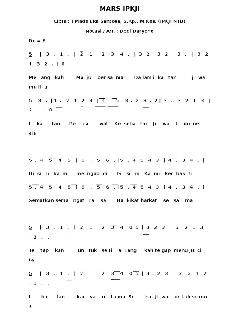 Mars IPKJI Notasi | PDF