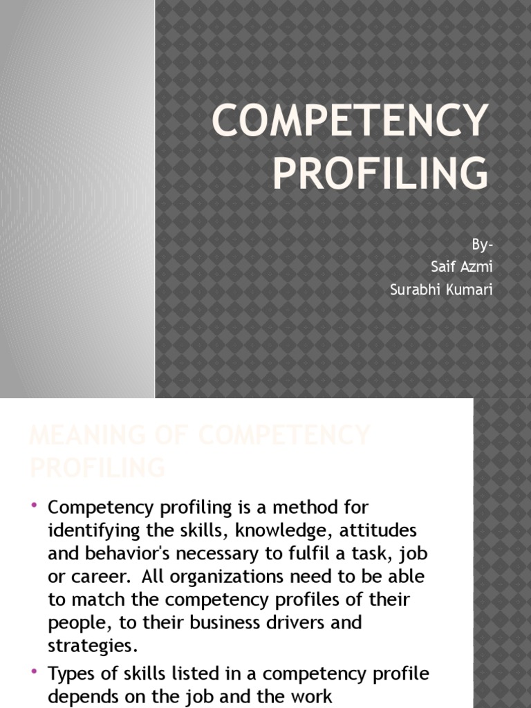 Competancy Profiling | PDF | Competence (Human Resources) | Goal
