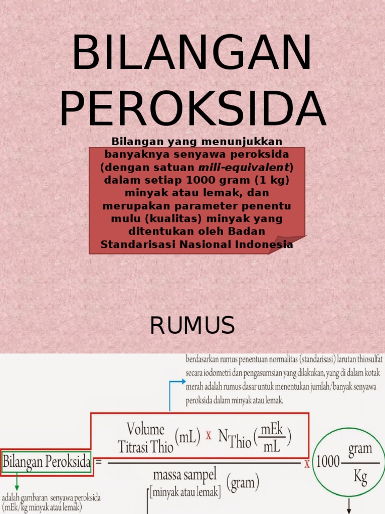 Bilangan Peroksida | PDF | Sains & Matematika