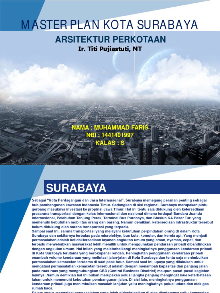 Master Plan Kota Surabaya | PDF