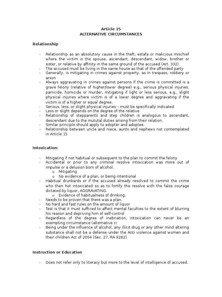 Alternative Circumstances | PDF | Robbery | Crime & Violence