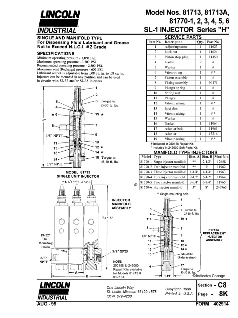 Lincoln SL1 - SLV Comparison | PDF | Piston | Valve