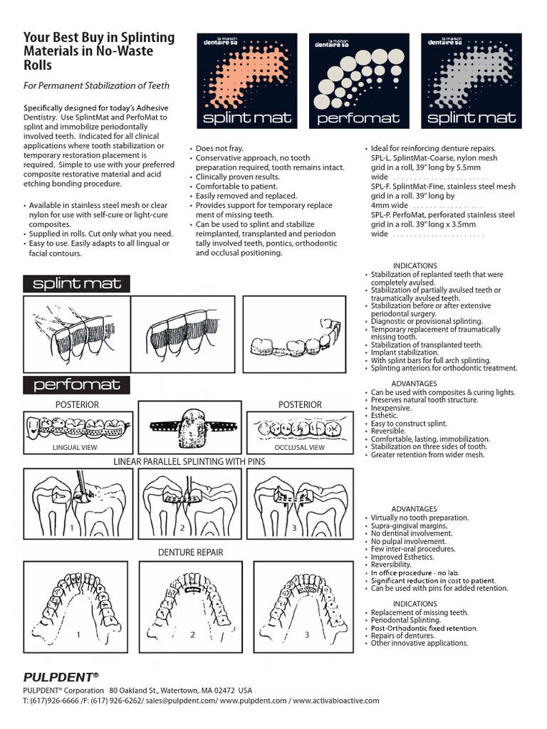 Splinting Materials | PDF | Dentures | Dental Implant