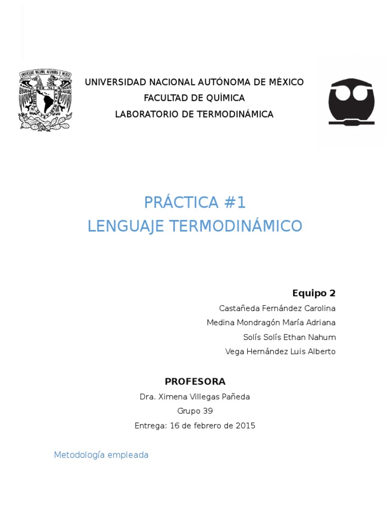 Termo Práctica 1 FINAL | PDF
