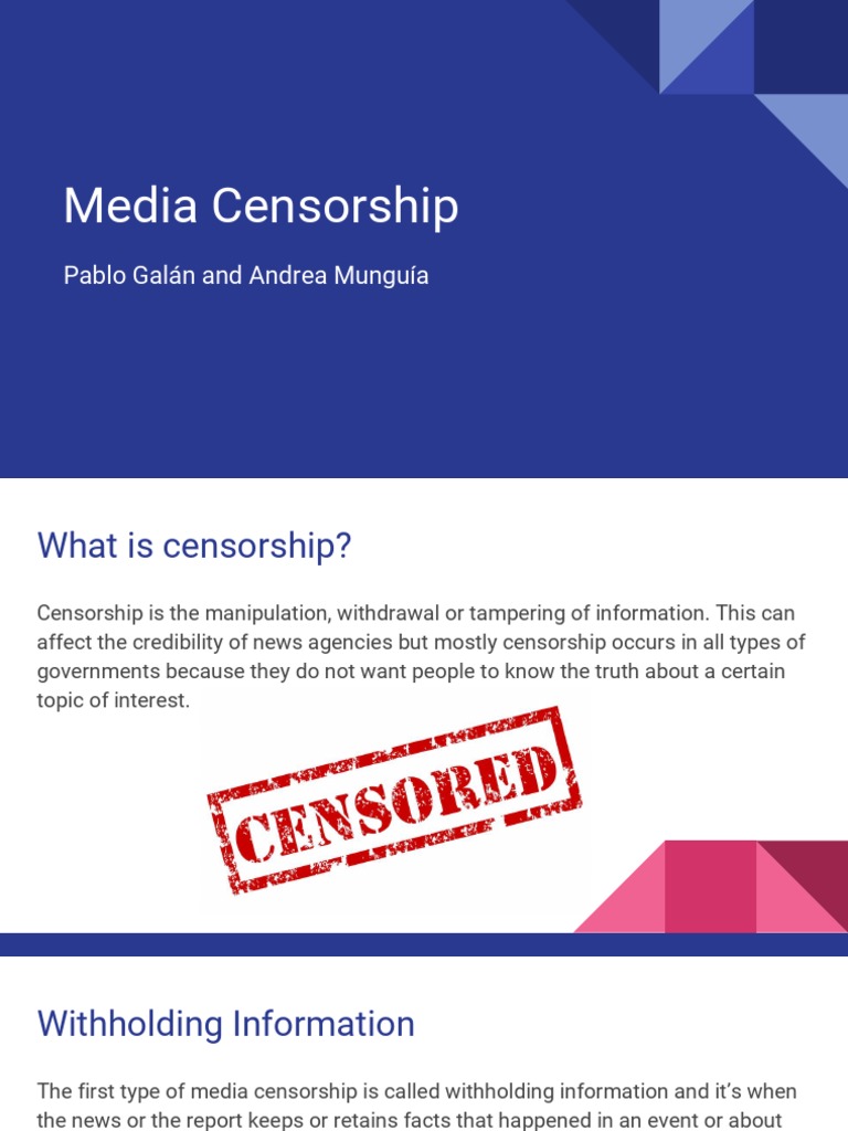 Media Censorship | PDF | Censorship | News