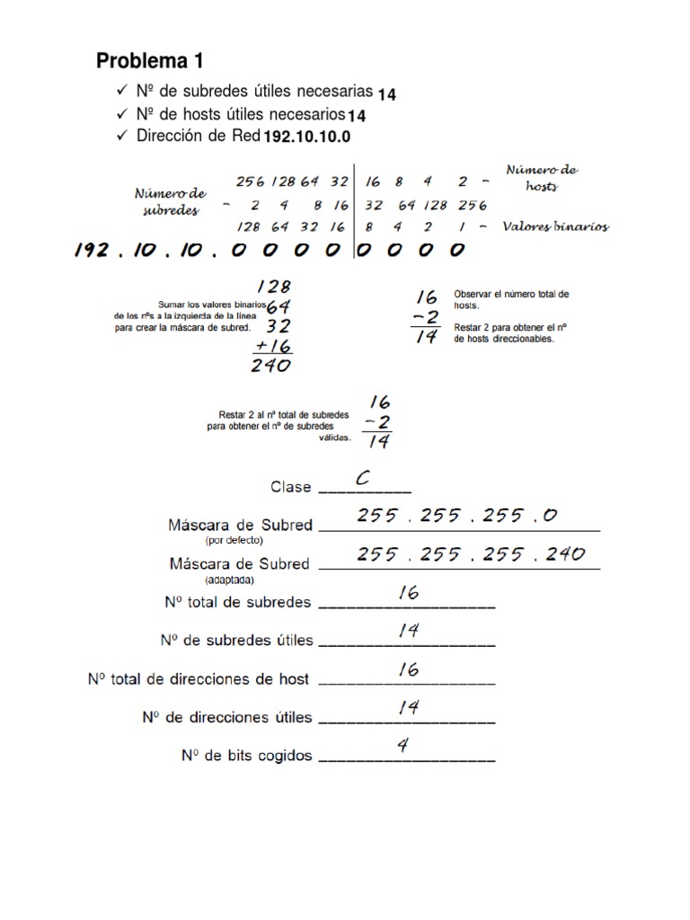 Ejercicios de Subneteo y VLSM | PDF | Dirección IP | Protocolos de comunicaciones