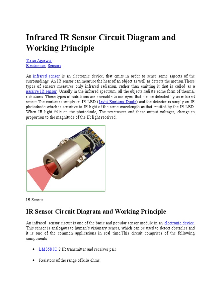 IR Sensor Circuit and Working Principle | PDF | Infrared | Light