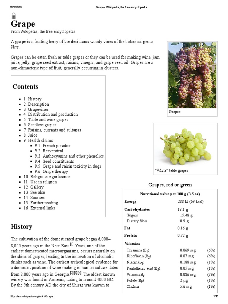 Grape | PDF | Home & Garden | Science & Mathematics