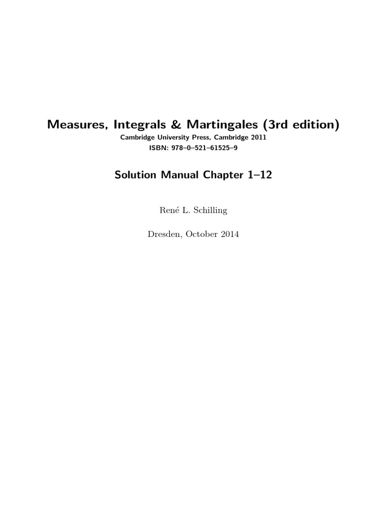 Solutions1 12 | Download Free PDF | Measure (Mathematics) | Mathematical Concepts
