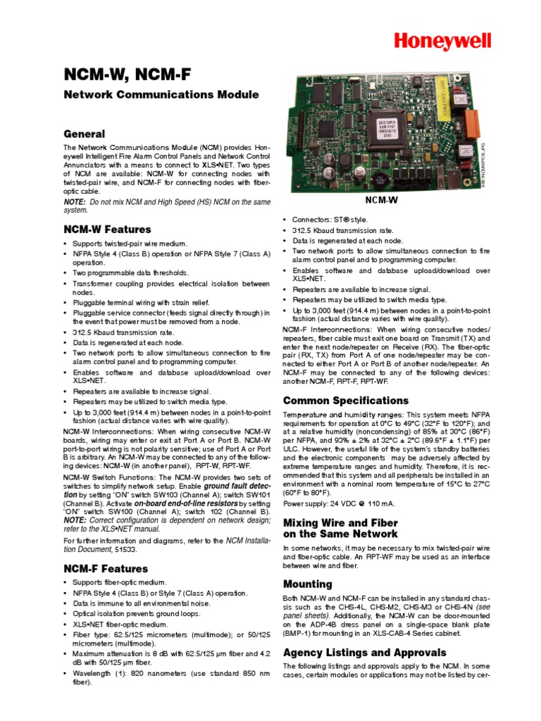 71.NCM-W NCM F Network Communicaiton Modules | PDF | Optical Fiber ...