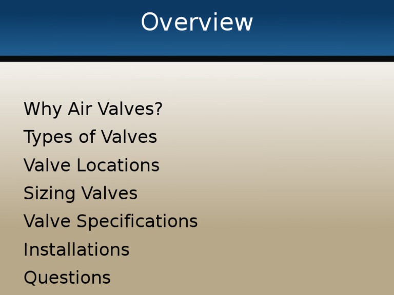 Air Valve - Basic Training | PDF