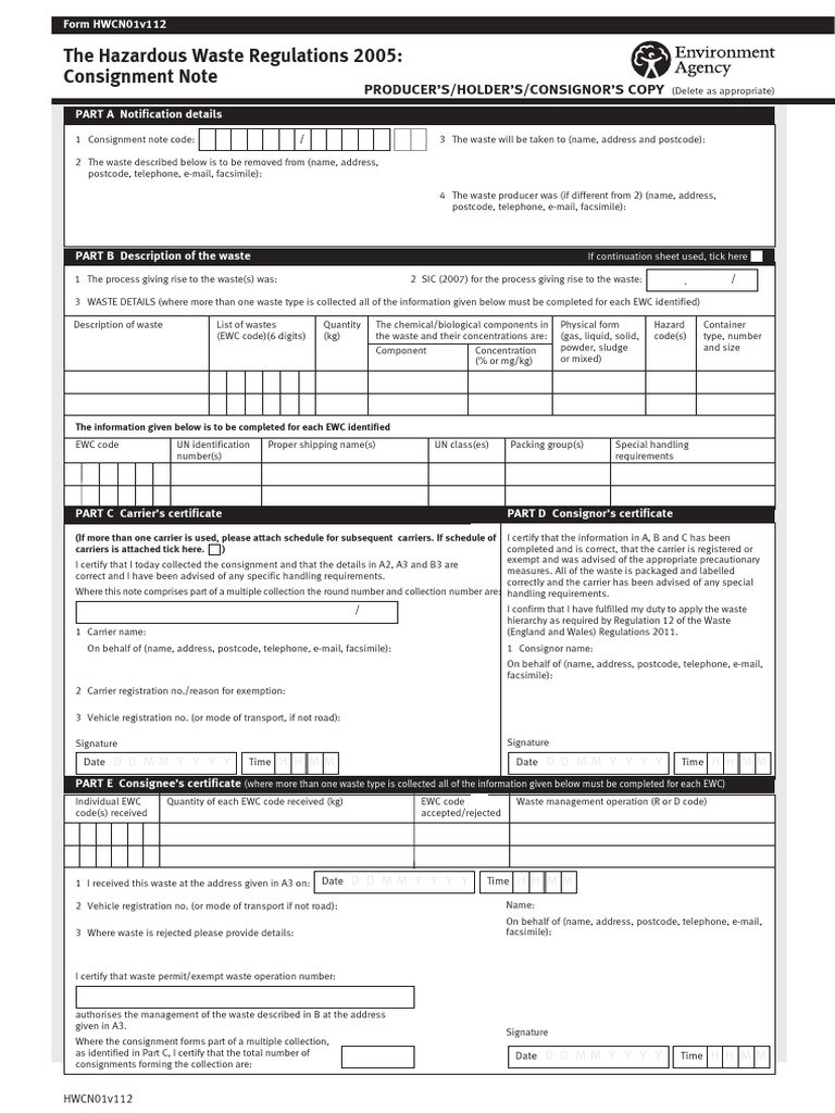 contoh form manifest b3 UK | Business
