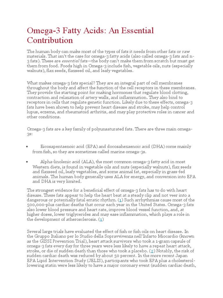 Omega | PDF | Omega 3 Fatty Acid | Docosahexaenoic Acid