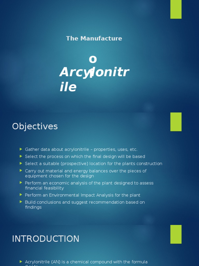 Acrylonitrile Manufacturing Process Guide | PDF | Distillation ...