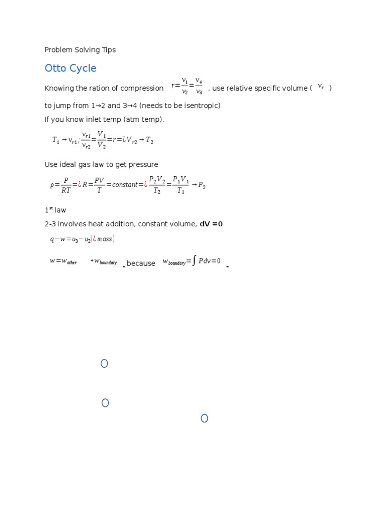 Problem Solving Tips Thermodynamics | PDF