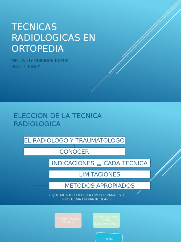 Tecnicas Radiologicas en Ortopedia MR1 Chirinos | PDF | Ct Scan ...