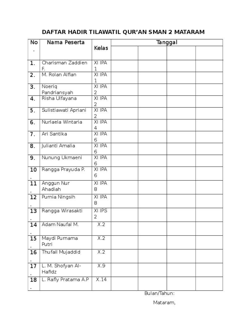 daftar-hadir-tilawatil-quran-2-pdf-griya-taman-sains-matematika