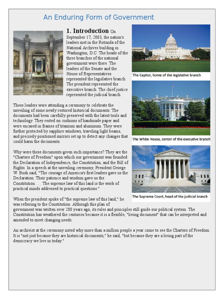 Enduring Plan of Government Text | Download Free PDF | United States ...