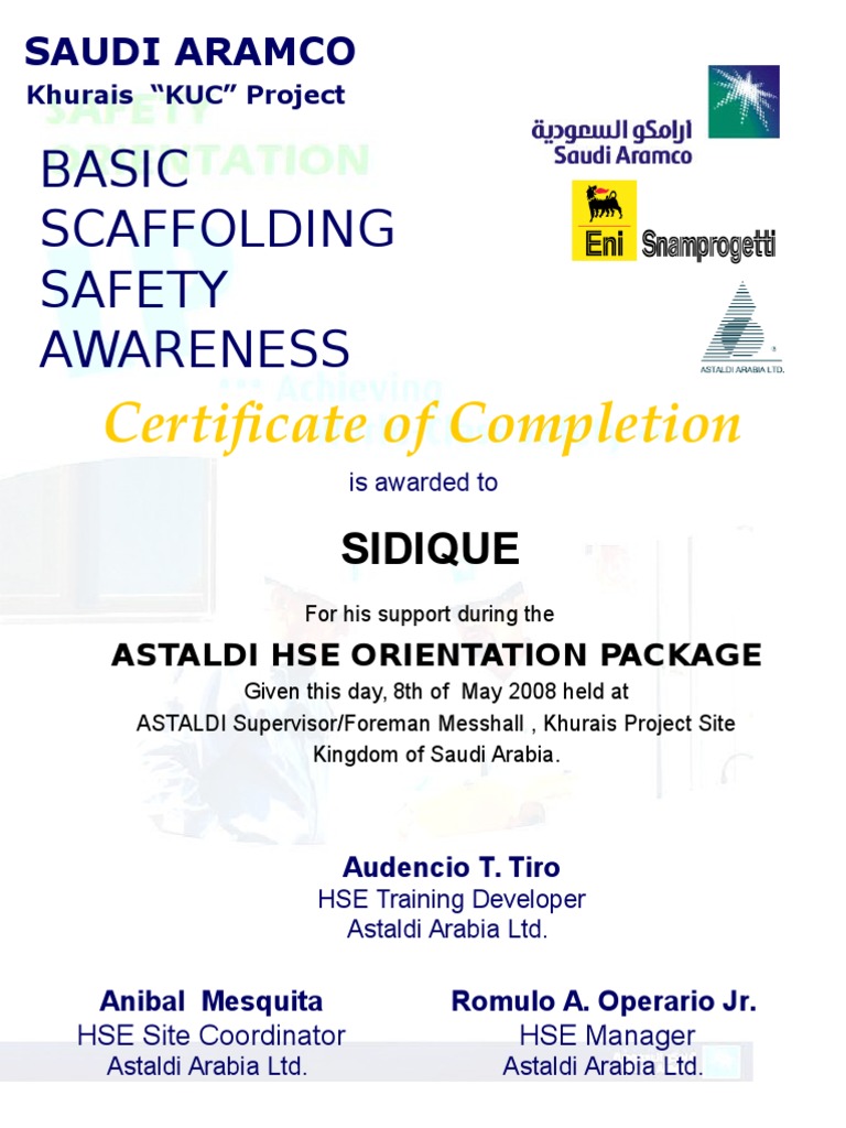 Certificate For Supervisory Course | PDF