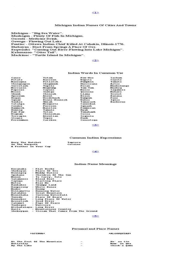 Indians Words | PDF | Cheyenne | Indigenous Peoples Of North America