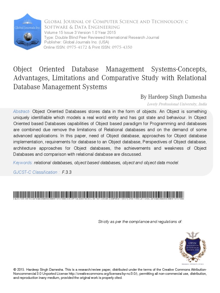 OODBMS - Concepts | PDF | Databases | Relational Database