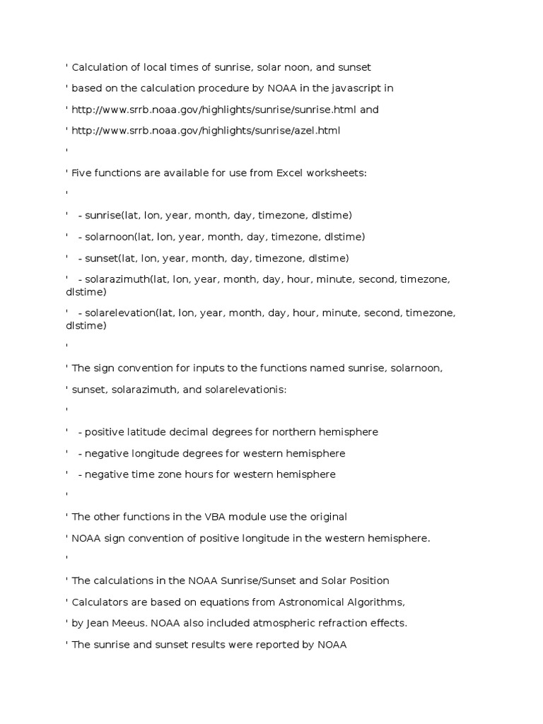 Sunrise&Sunset | PDF | Sunset | Longitude