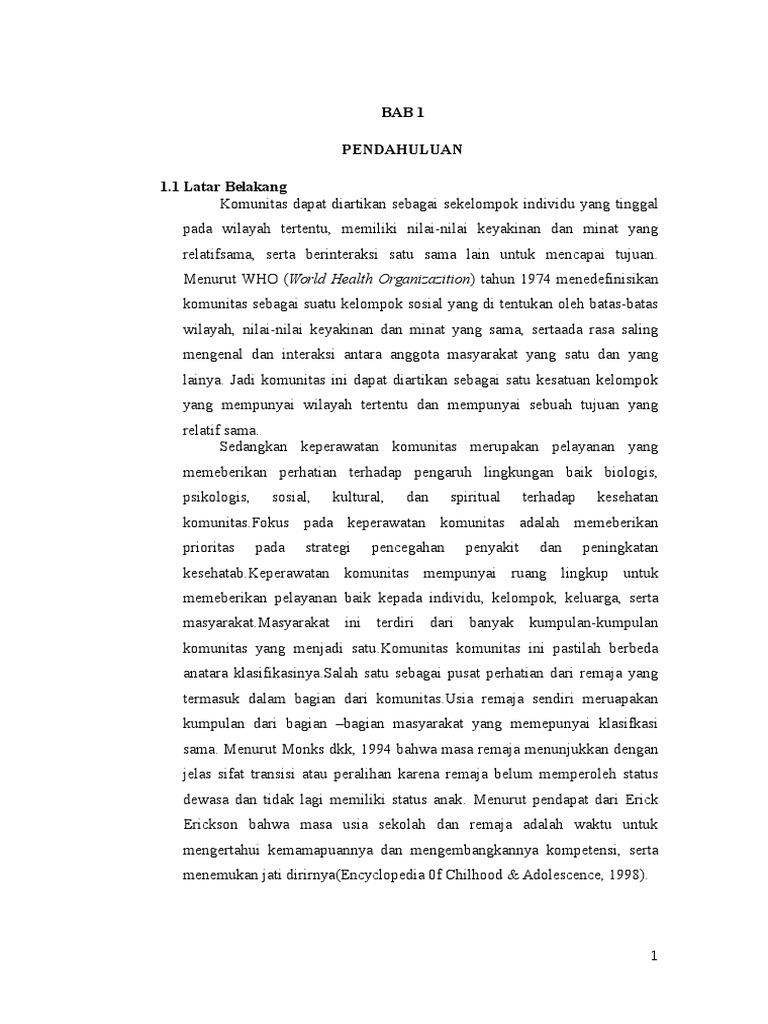 Makalah Komunitas Remaja Kelompok 4 | PDF