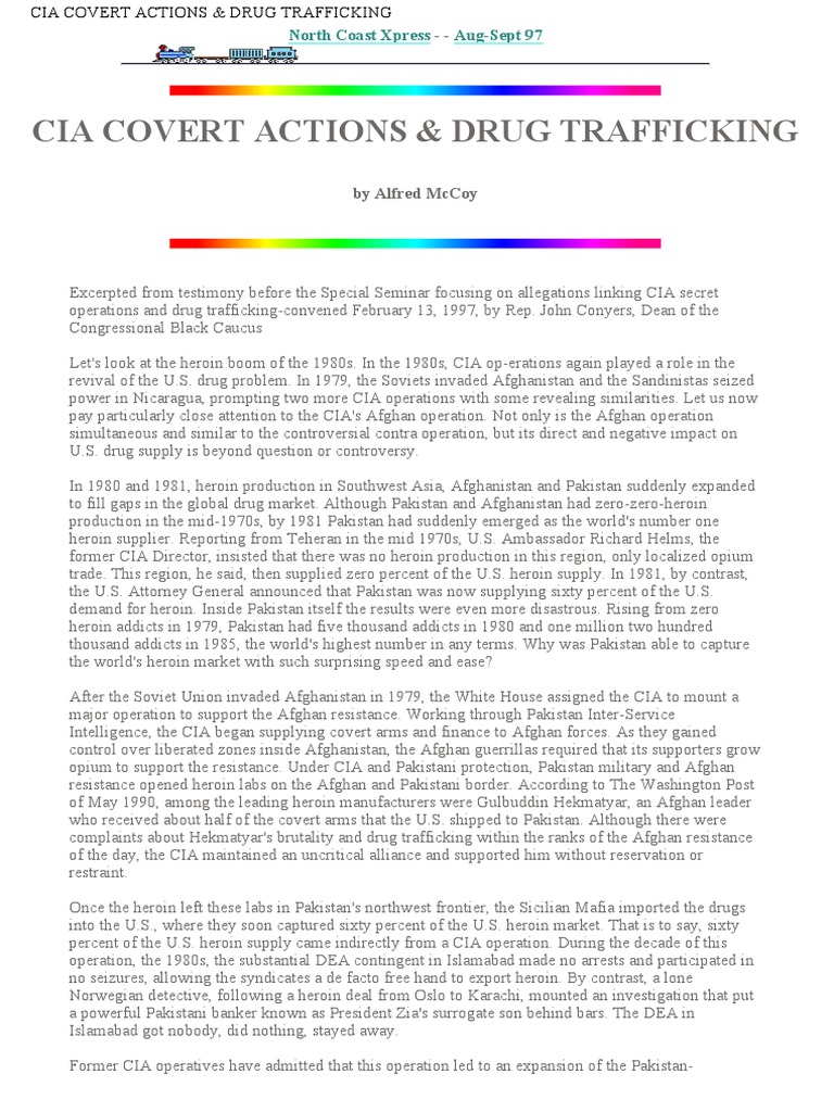 CIA Covert Actions & Drug Trafficking by Alfred Mccoy | PDF | Contras ...