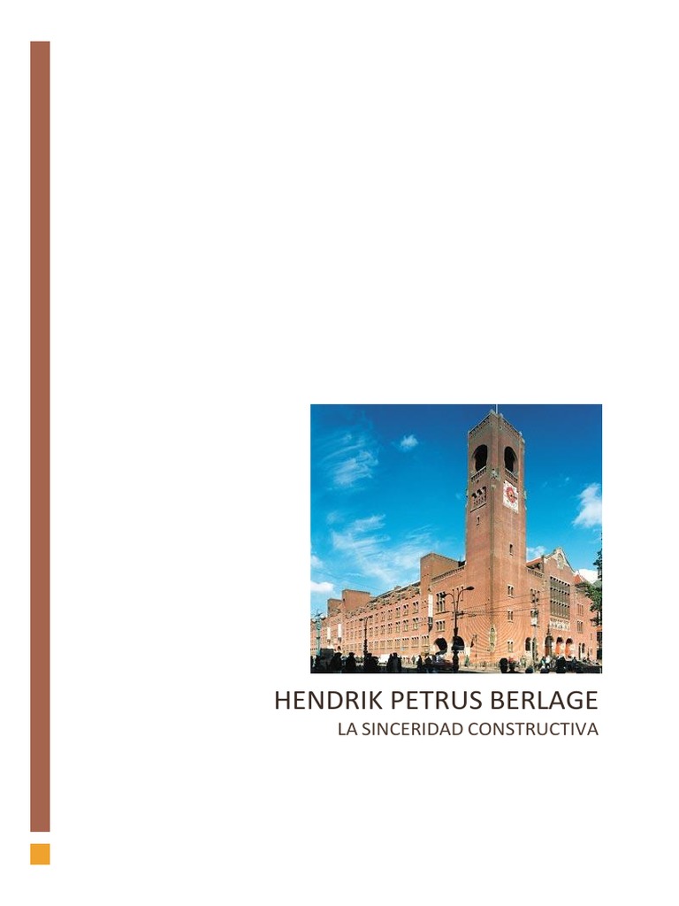 Hendrik Petrus Berlage Final | PDF | Diseño arquitectonico | Arquitectura