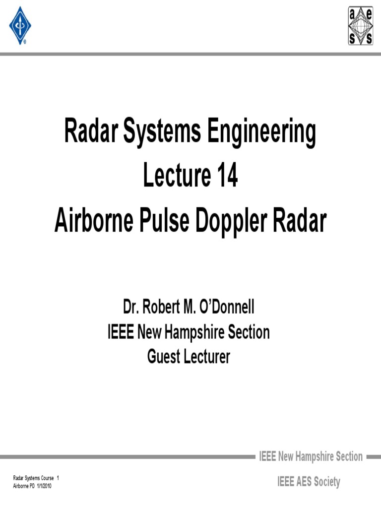 Airborne Pulse Doppler Radar Overview | PDF | Radar | Microwave Technology
