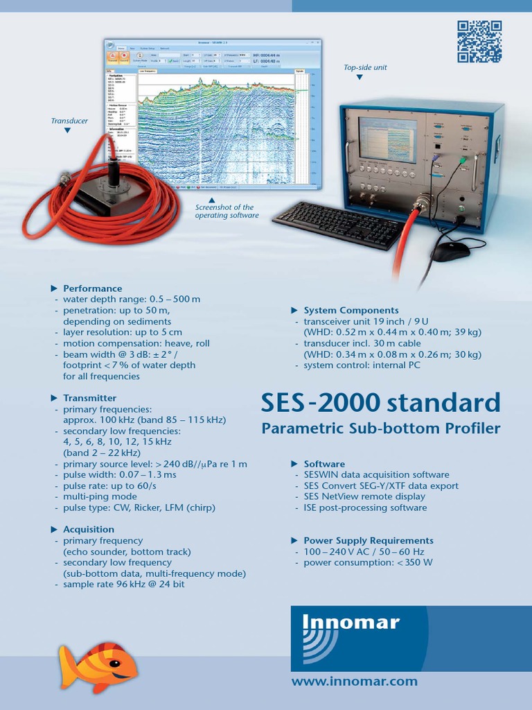 SES - 2000 Standard: Parametric Sub-Bottom Profiler | PDF | Sonar | Telecommunications