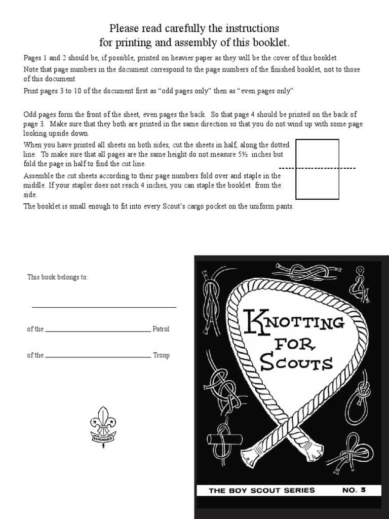 (BSA) Knotting For Scouts (1967) PDF | PDF | Knot | Scoutcraft