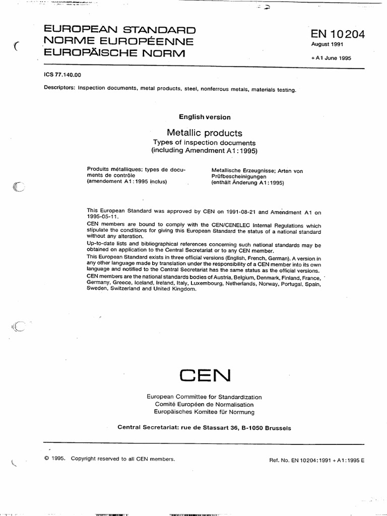 En 10204 PDF | PDF
