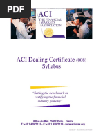 ACI Dealing Certificate New Version Syllabus 8 Jul 2024 - Final | PDF | Option (Finance ...