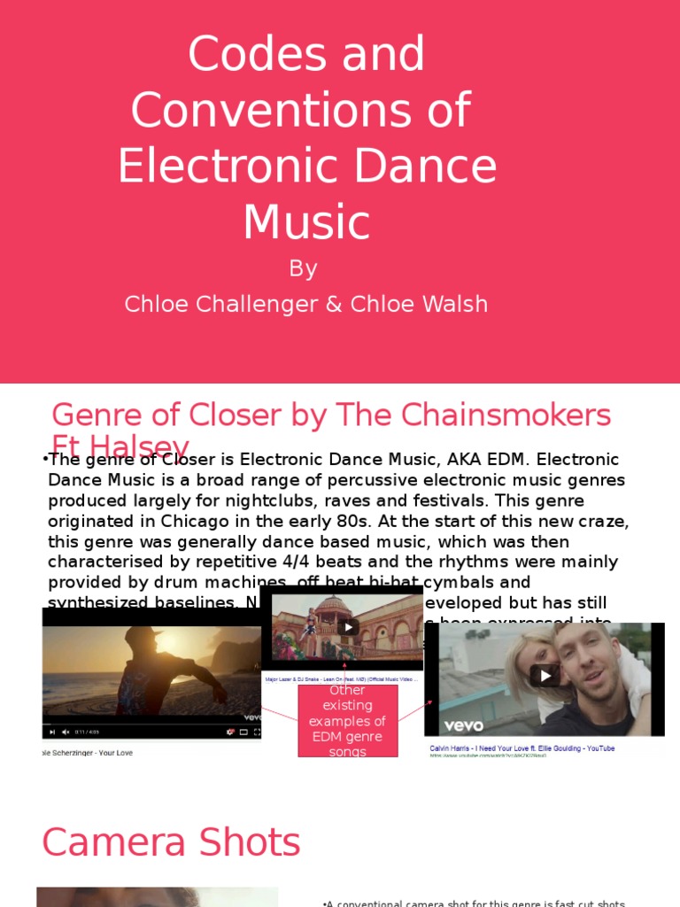 Codes and Conventions of EDM Music Video's | PDF | Entertainment ...