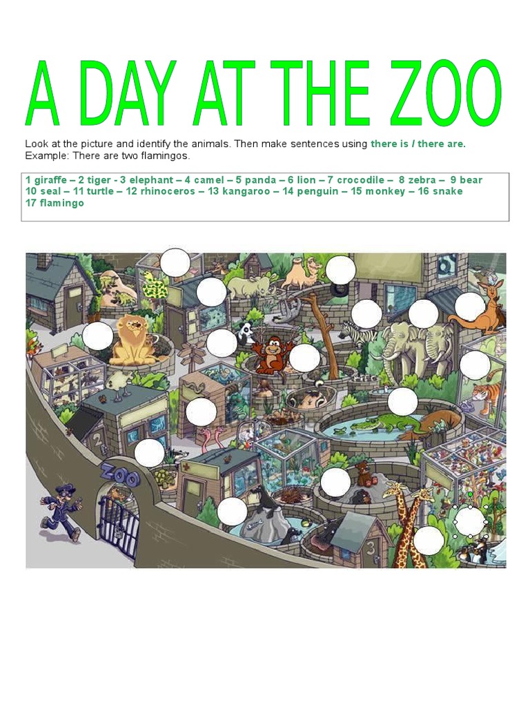 Look at The Picture and Identify The Animals. Then Make Sentences Using ...