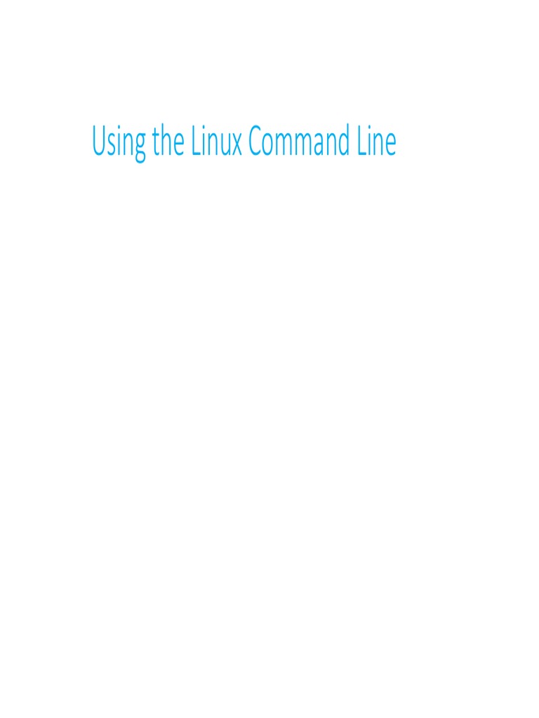 Using The Linux Command Line Pdf Command Line Interface Directory Computing