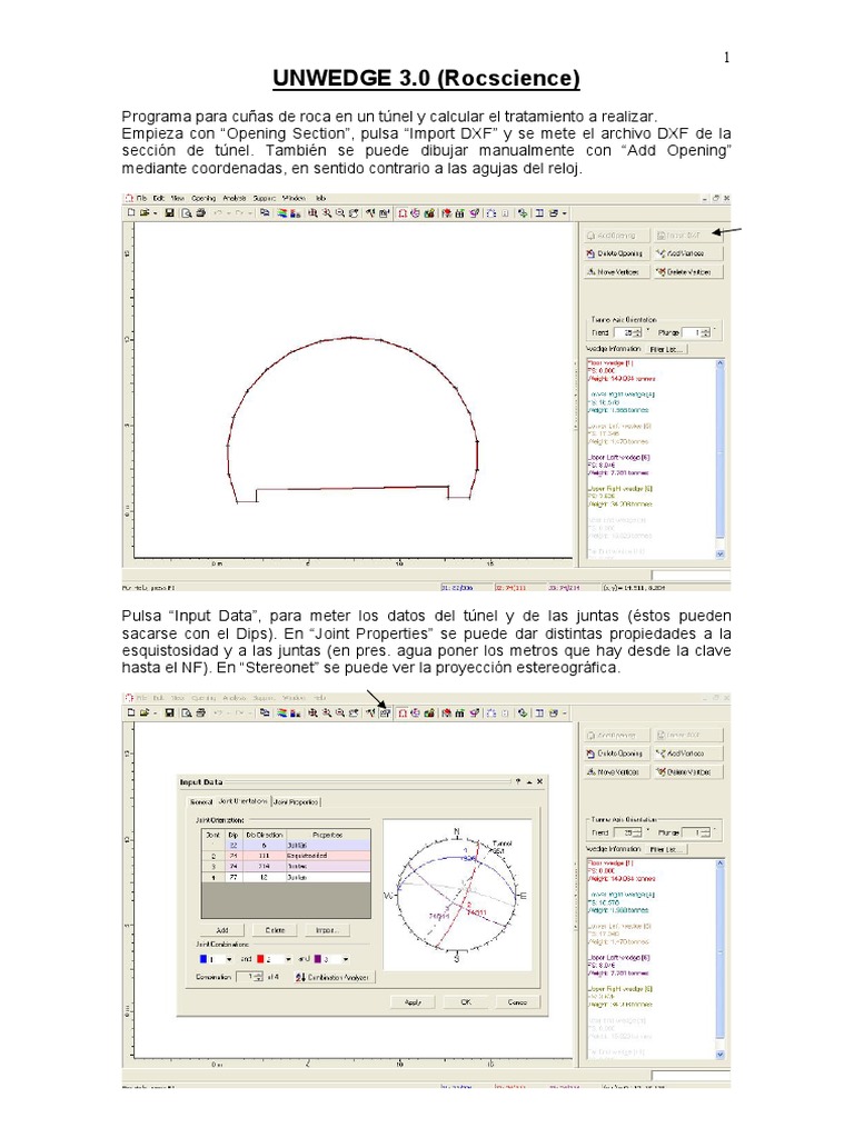 Tutorial Unwedge 3.0 para túneles | PDF