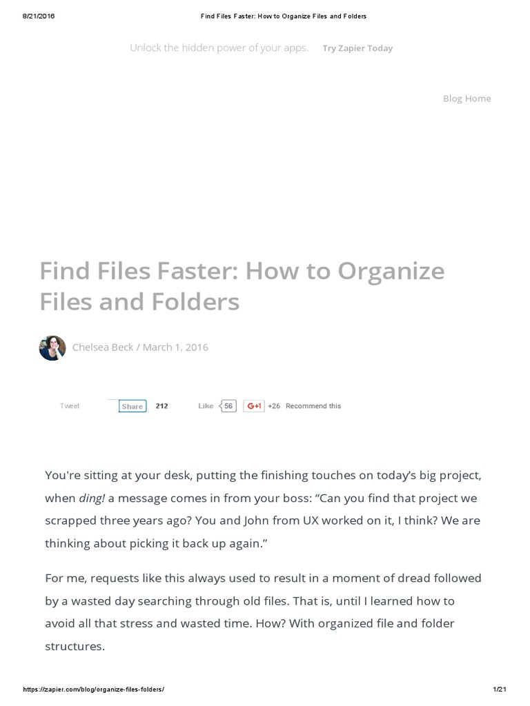 Organizing Digital Files Efficiently | PDF | Computer File | System ...