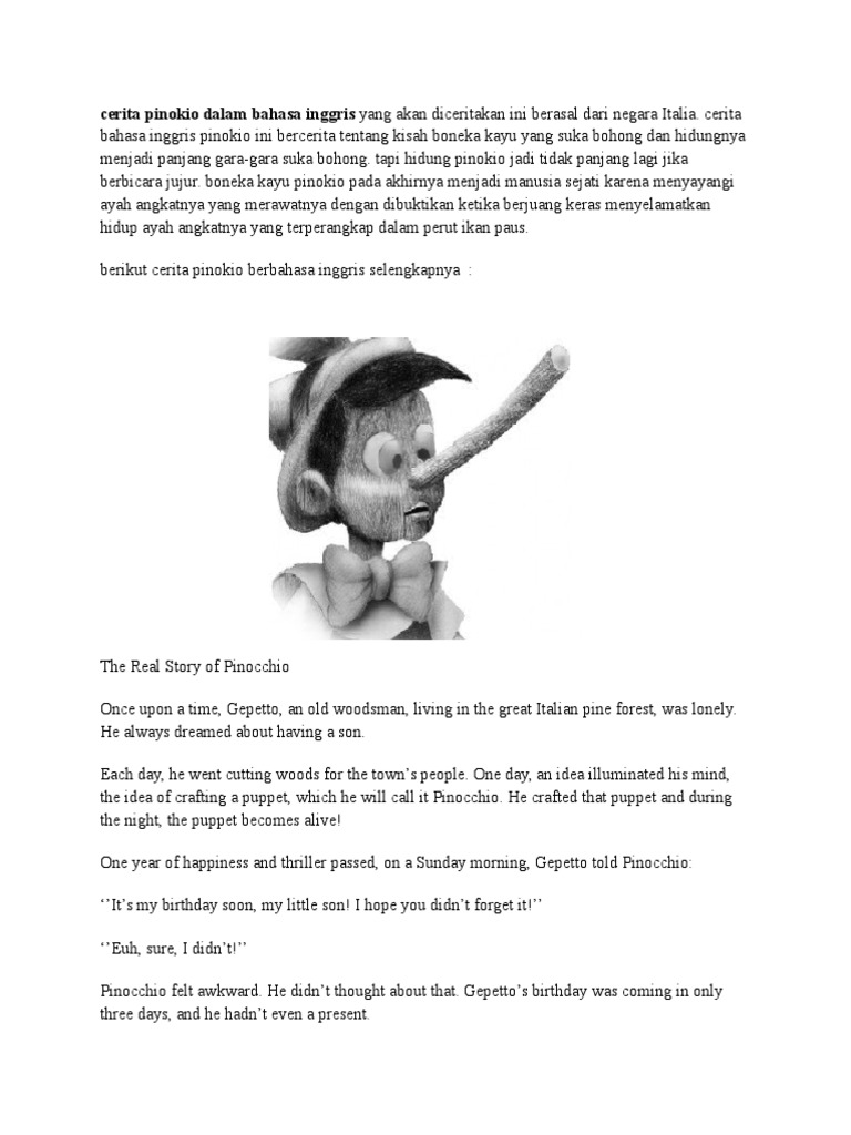 The Real Story of Pinocchio | PDF | Home & Garden