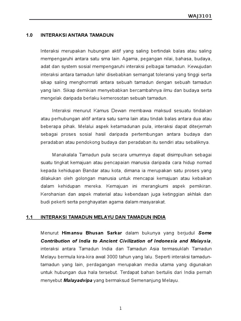 Interaksi Antara Tamadun Titas - KKP | PDF