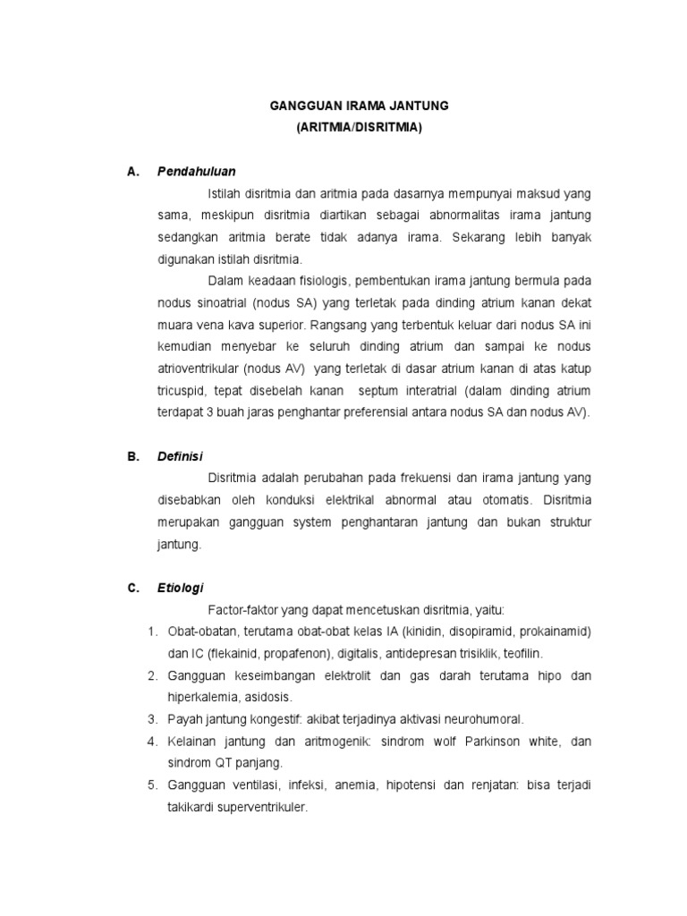 Gangguan Irama Jantung | PDF